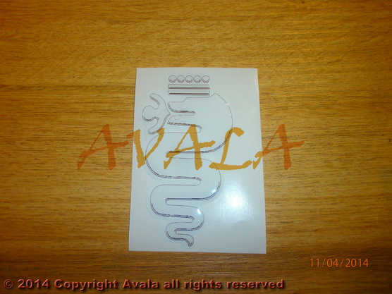 Stiker 55x102mm "Alfa Romeo" beli *10902782*