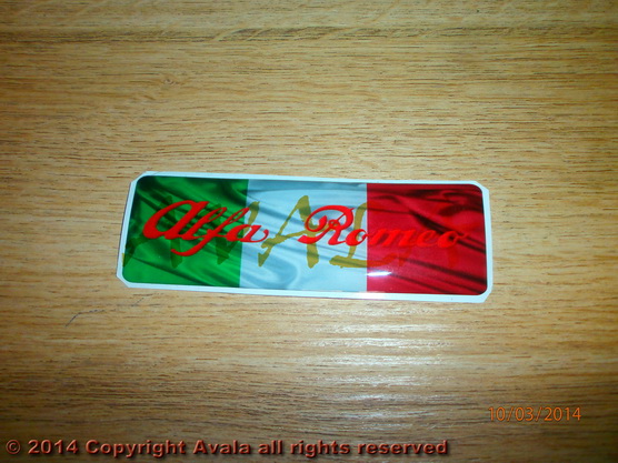 Stiker 88x28mm "Alfa Romeo" (crvena slova) *10902561*