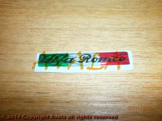 Stiker 60x10mm "Alfa Romeo" *10902863*