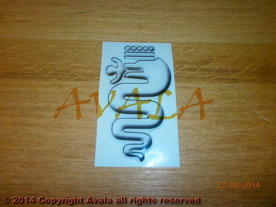 Stiker 60x105mm "Alfa Romeo" beli *10902672*