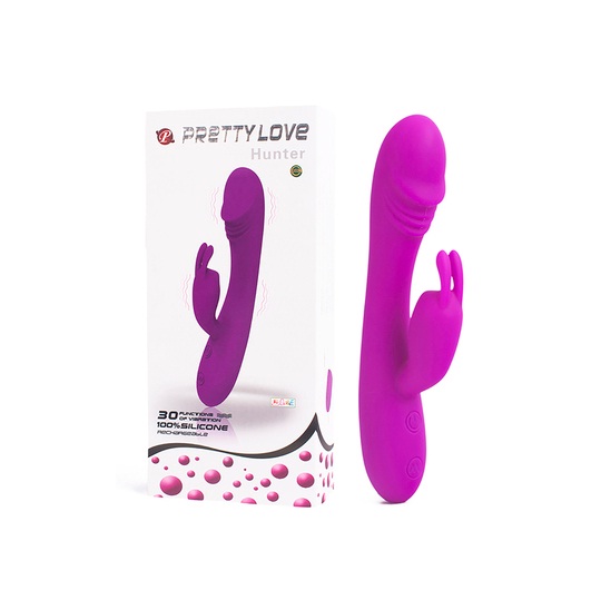 Pretty love silikonski vibrator sa zeka dodatkom, D00790