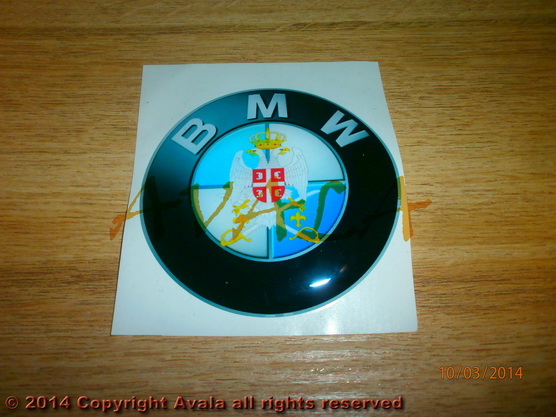 Stiker okrugli 80mm "BMW" (sa grbom) *10902534*
