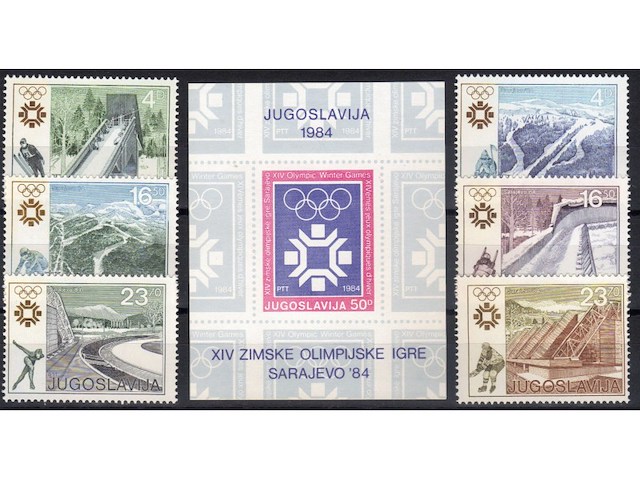 Uoči ZOI-Sarajevo `84 1983.,set+blok,čisto