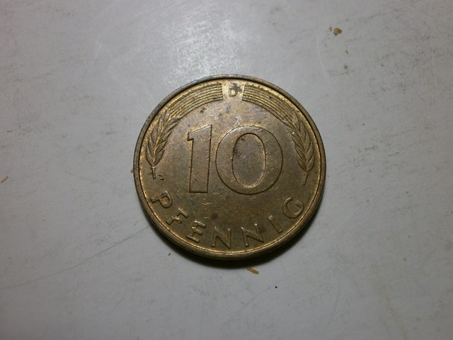 Germany - Federal Republic 10 Pfennig 1989 D