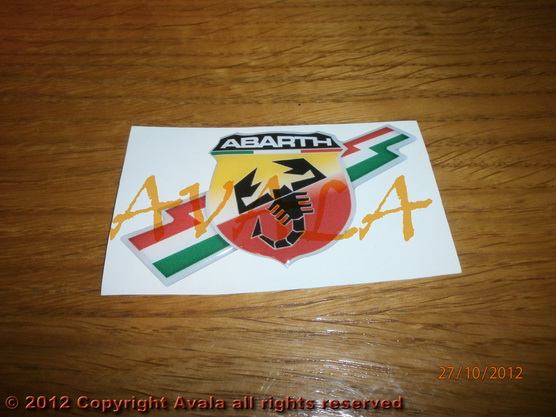Stiker 87x50mm "Abarth" *10902508*