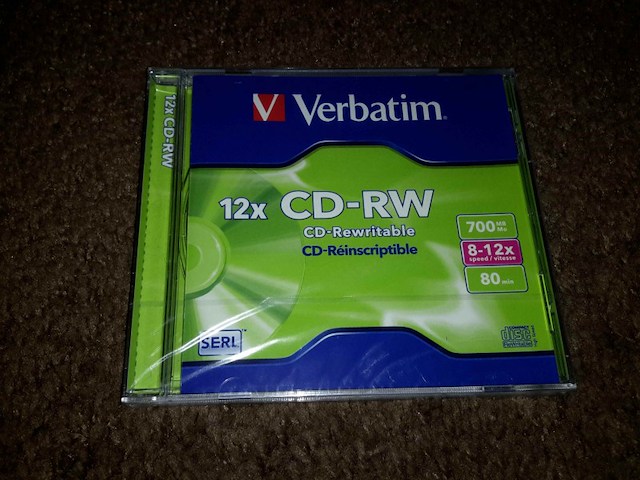 Verbatim CD-RW 12x 700MB , U CELOFANU