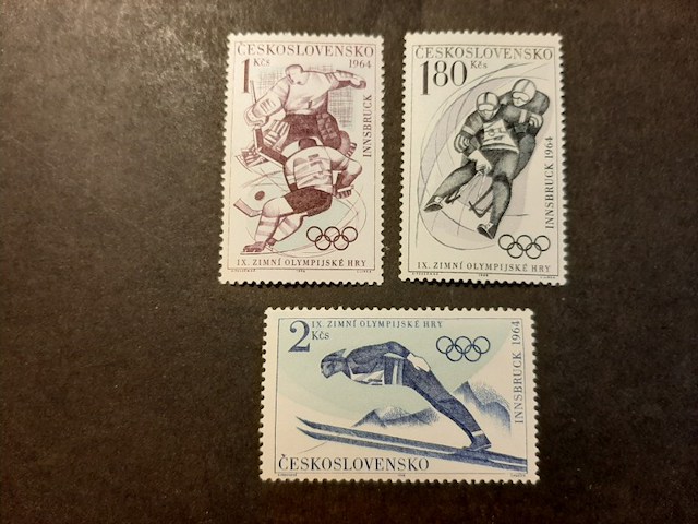 razno cehoslovacka 4 sport olimp 1964 cela serija cisto