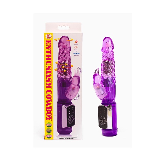 Baile rotacioni vibrator zeka sa dodatkom za klitoris, D00598