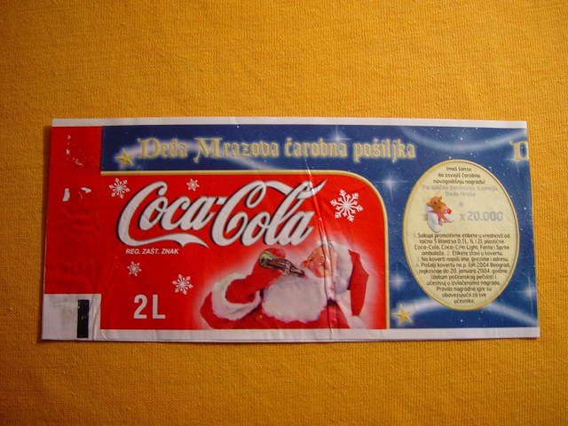 ! etiketa Coca Cola PET, Deda Mraz 2003