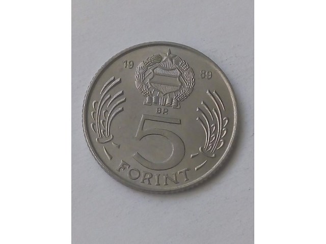 5 Forint 1989.godine - Mađarska - LEPA -