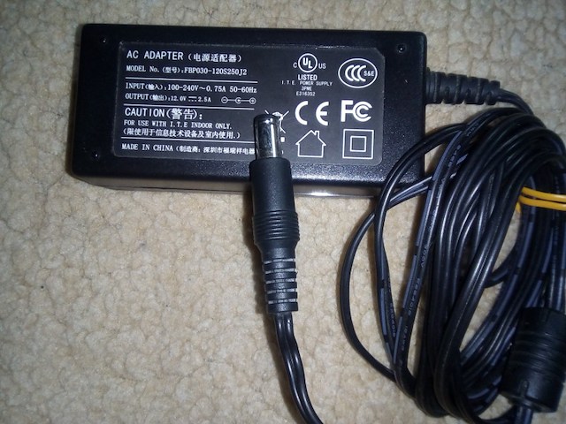 AC-DC Adapter 12V 2.5A  FBP-030-120S250J2