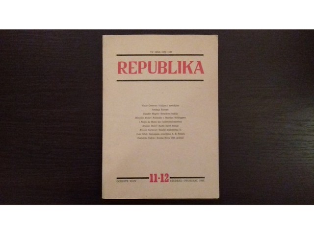 Republika-časopis za književnost 11-12