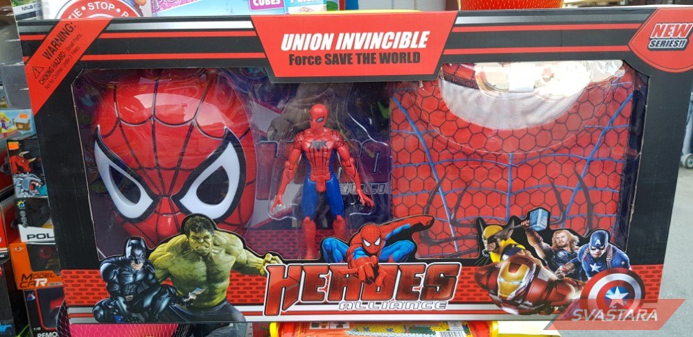 Spiderman 3u1 figura+maska+majica