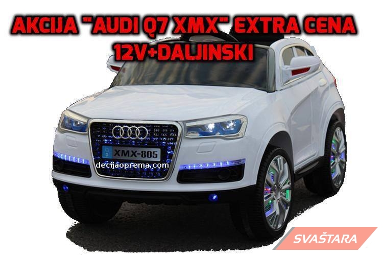 Audi Q7 Auto na akumulator sa daljinskim Beli