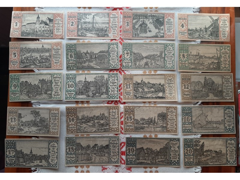 50 pfennig 1921 ..Gradski novac,20 razlicitih novcanica