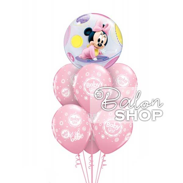 Buket balona Mini Maus za rođenje bebe