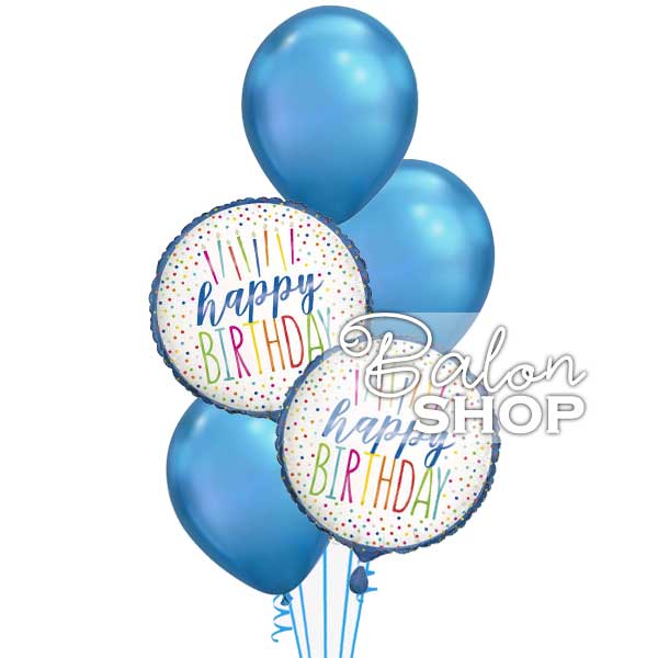 Buket balona za rođendan sa svećicama