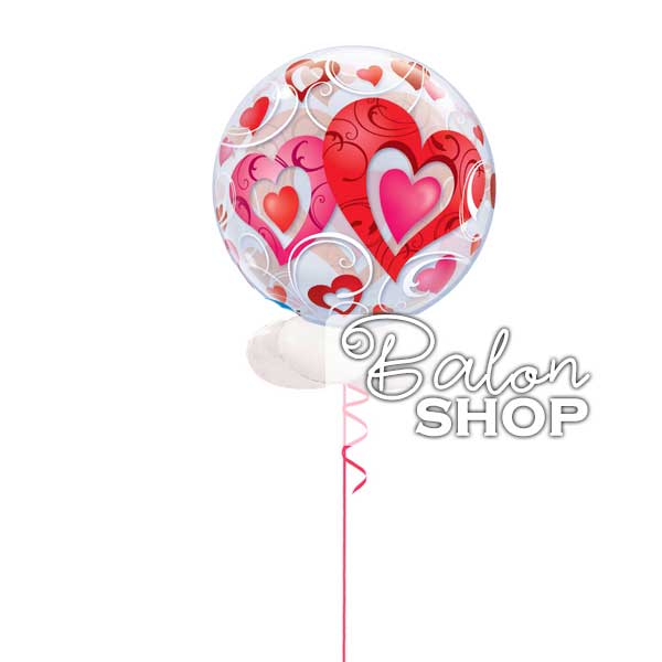 I love you bubble balon u buketu