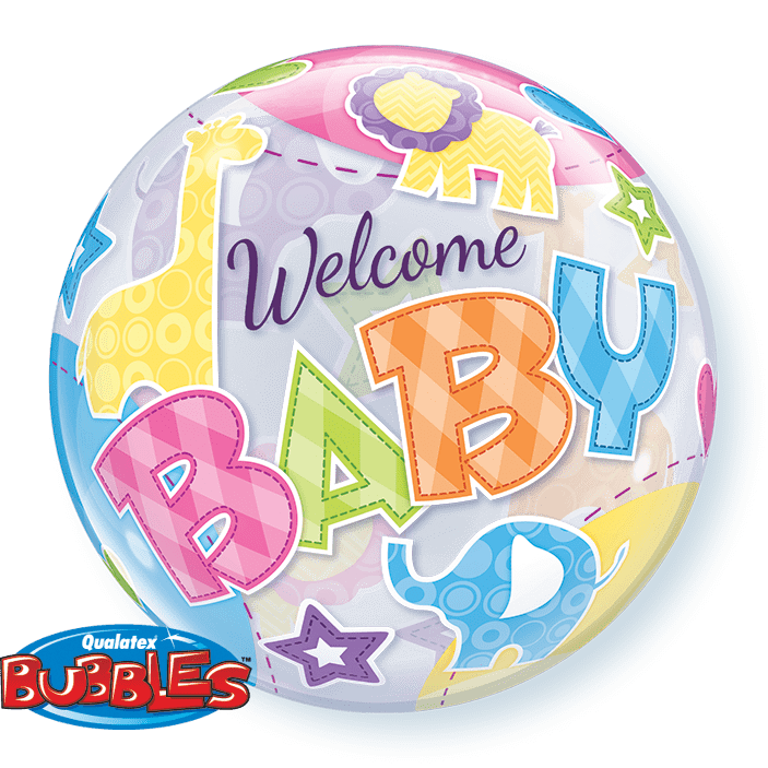 Welcome Baby bubble baloni