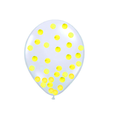 Baloni sa žutim konfetama