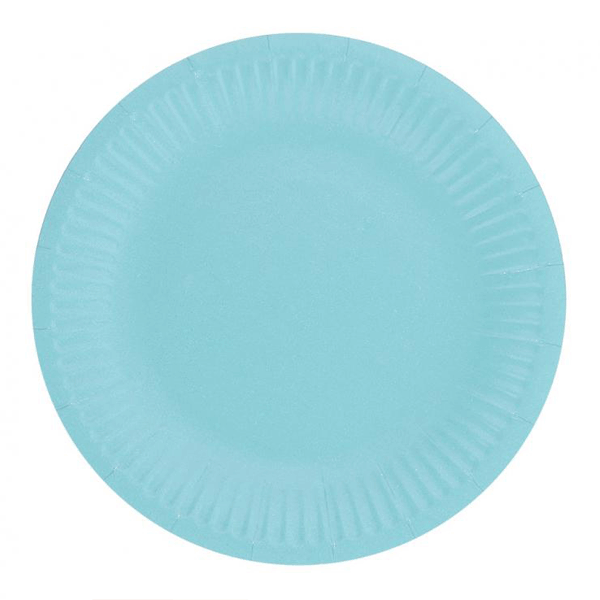Svetlo plavi papirni tanjiri