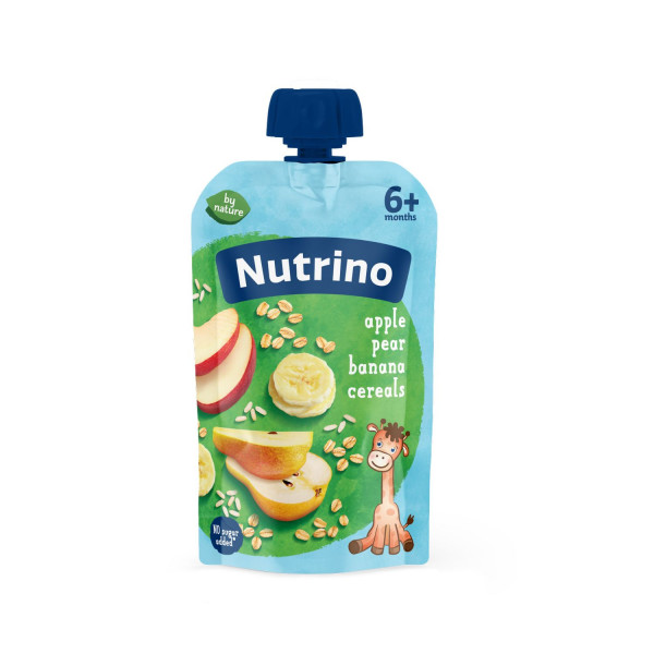 Nutrino pouch jabuka, kruška i banana sa žit. 100g