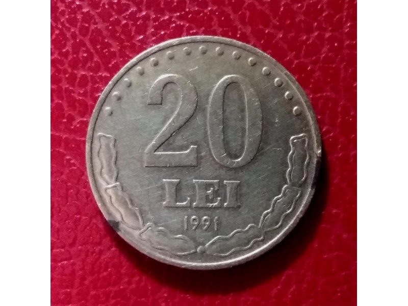 Rumunija - 20 lei 1991.