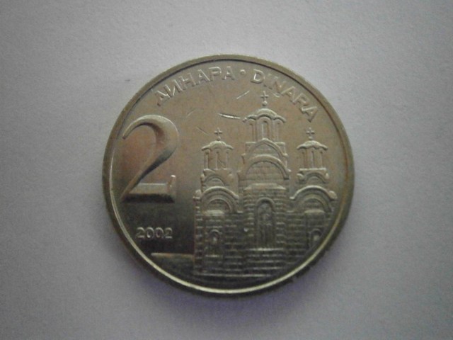 2 DINARA 2002 UNC