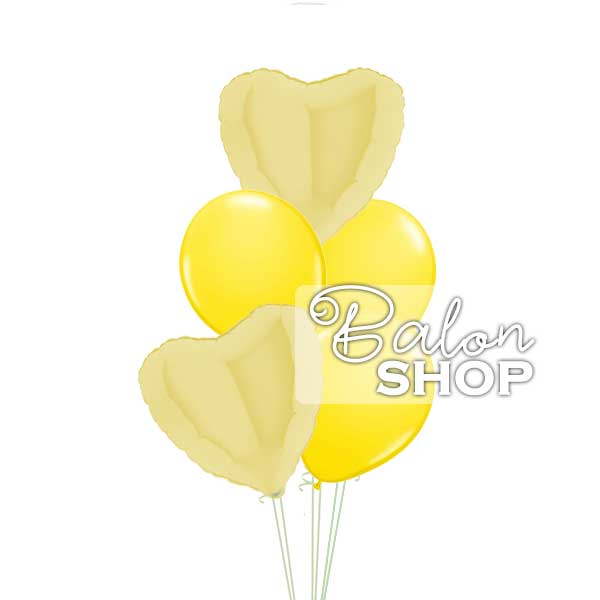 Žuti baloni punjeni helijumom