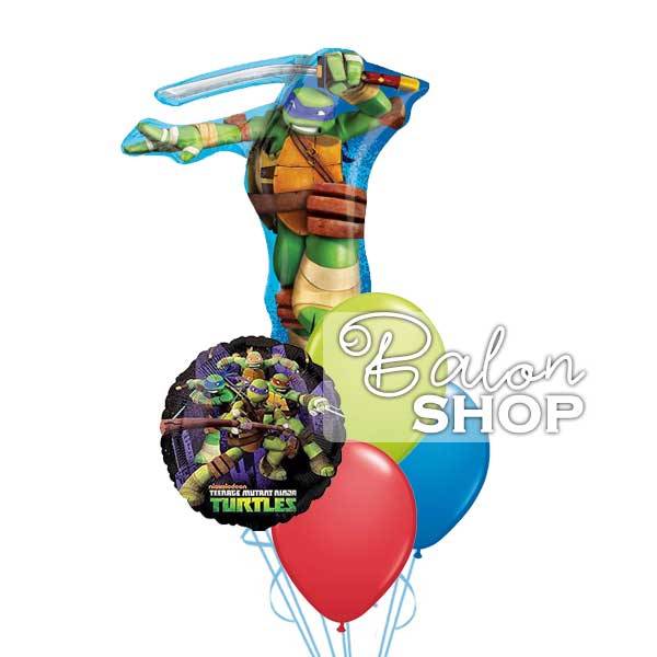 Leonardo nindža kornjača u akciji helijumski buket balona