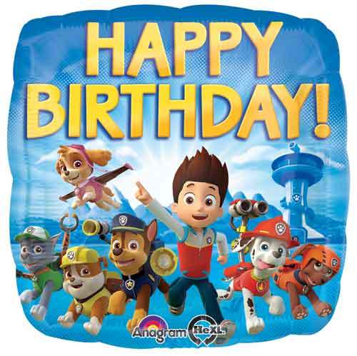 Happy Birthday Paw Patrol balon