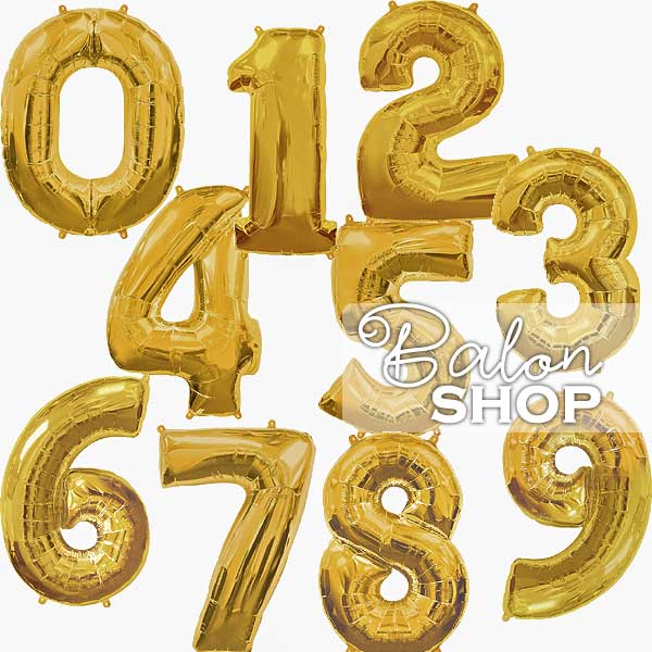 Brojevi baloni helijumski zlatni