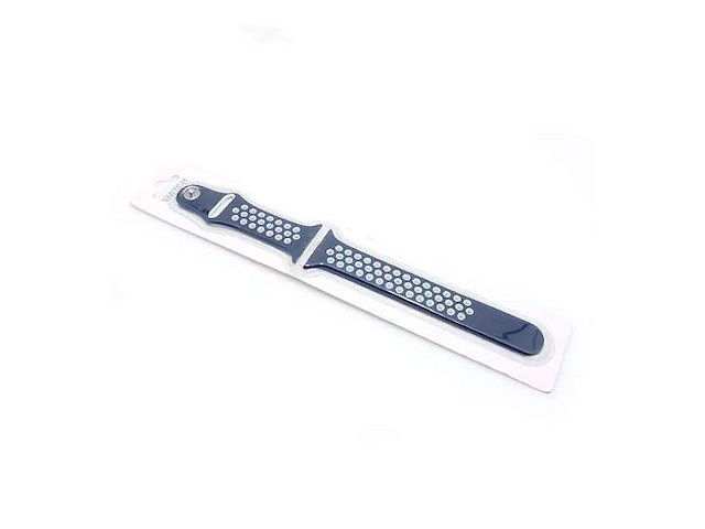 Narukvica za Apple Watch 1-4 sat 38/40mm silikon teget-bela (CN12)