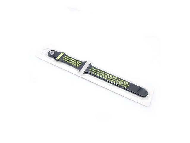 Narukvica za Apple Watch 1-4 sat silikon crno-zelena (CN2)