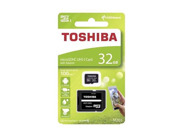 Memorijska kartica Toshiba Micro SD 32GB Class 10 UHS U1 + SD adapter