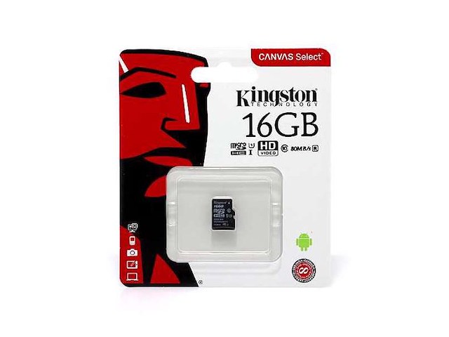 Memorijska kartica Kingston Micro SD 16GB Class 10 UHS U1