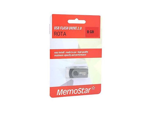 USB Flash memorija MemoStar 8GB ROTA gun metal 2.0