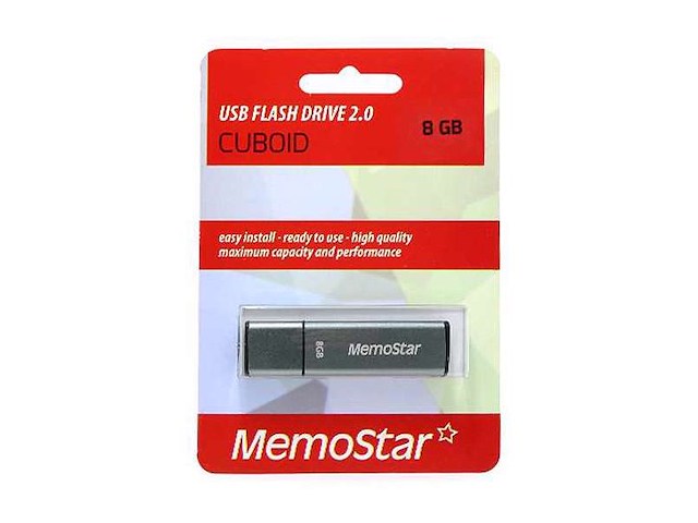 USB Flash memorija MemoStar 8GB CUBOID gun metal 2.0