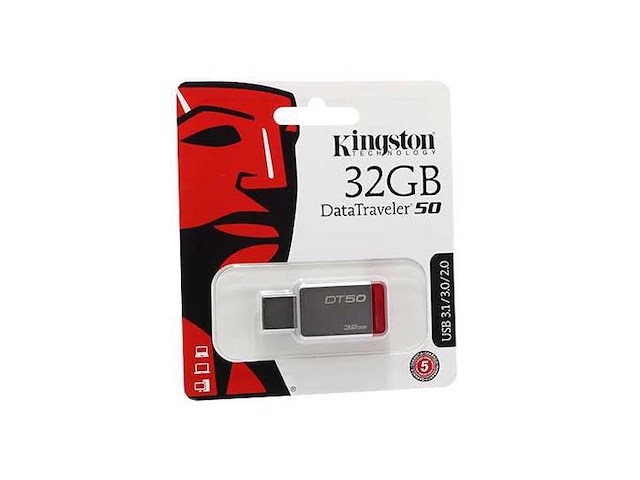 USB Flash memorija Kingston 32GB 3.0 srebrno-crvena