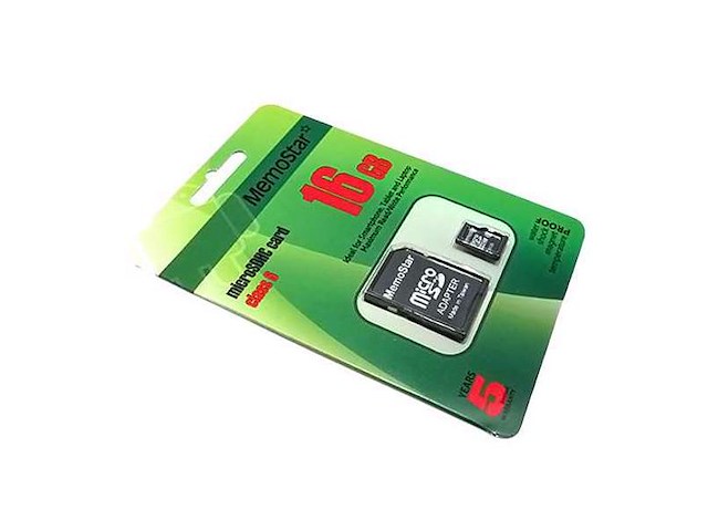 Memorijska kartica MemoStar Micro SD 16GB Class 6 + SD adapt
