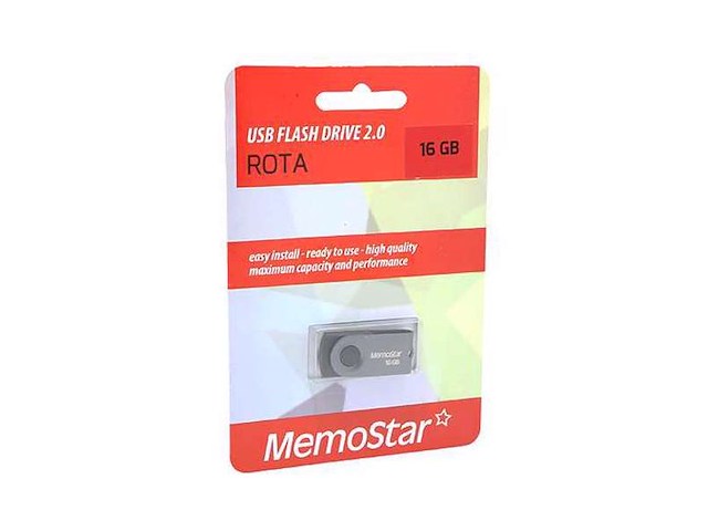 USB Flash memorija MemoStar 16GB ROTA gun metal 2.0