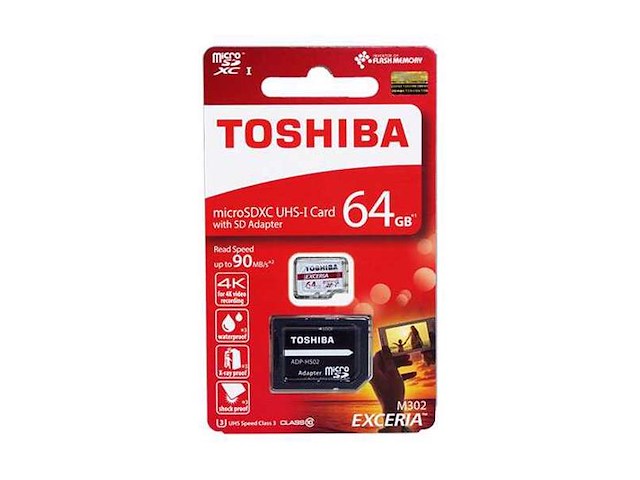 Memorijska kartica Toshiba Micro SD 64GB Class 10 UHS U1 + S