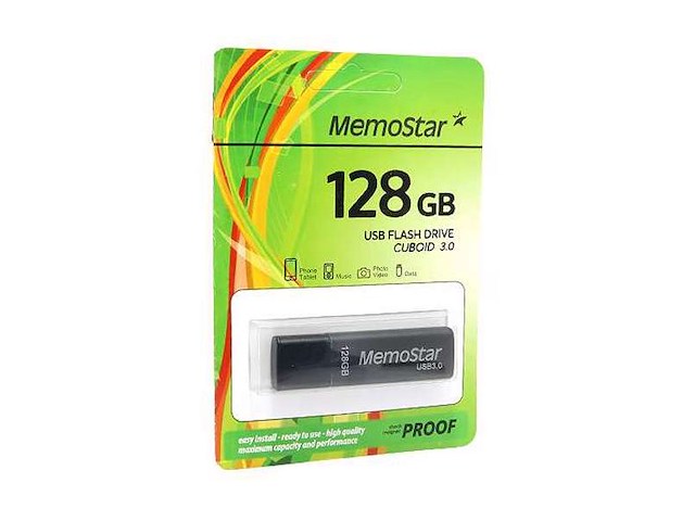 USB Flash memorija MemoStar 128GB CUBOID crna 3.0/3.1