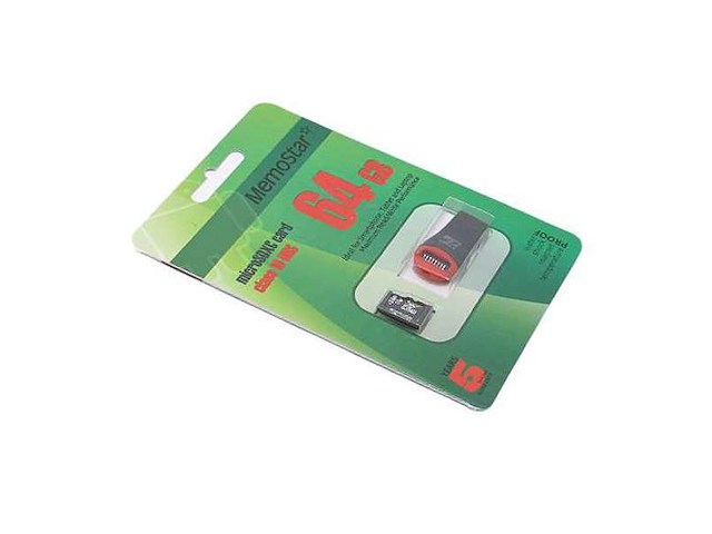 Memorijska kartica MemoStar Micro SD 64GB UHS-1 Class 10 + USB