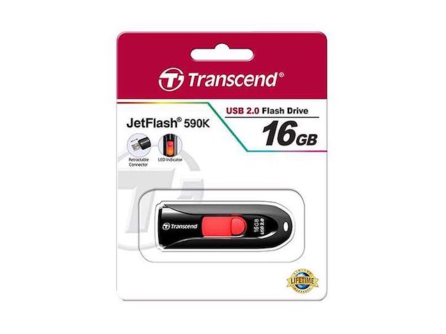 USB Flash memorija Transcend 16GB 2.0 crno-crvena