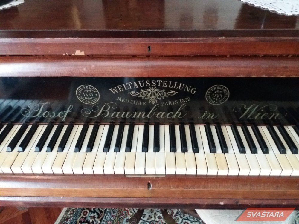 Unikatni Josef Baumbach klavir 1878