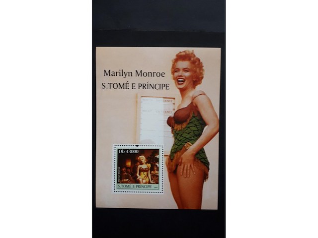 Pozn. ličnosti - Marilyn Monroe 1 - Sao Tome 2004.** Bl