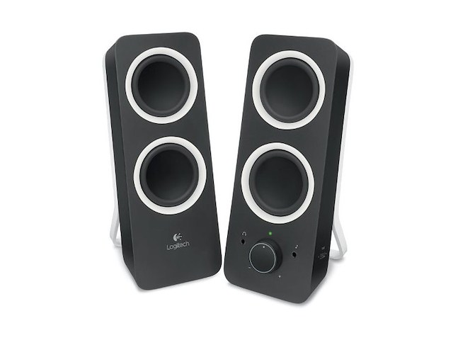 Logitech Z200 Stereo Speakers, 2.0 System, Midnight Black