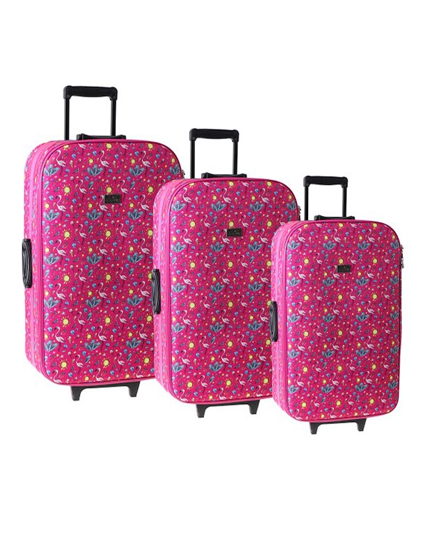 KOFER 3/1 SET SAZIO CAIRO PINK TROLLEY Statovac