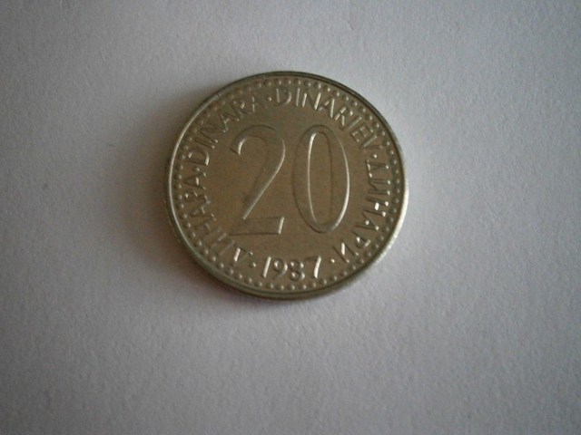 20 DINARA 1987 UNC